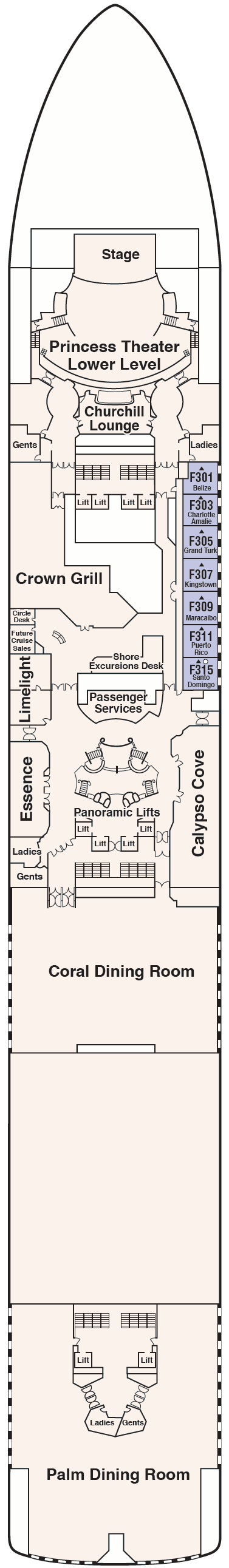 Caribbean Princess Deck Plans