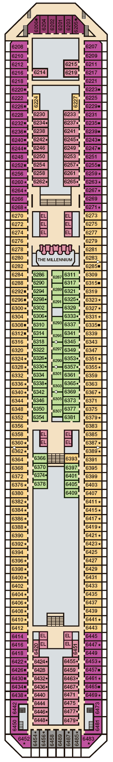 Balcony Cabin 6452 on Carnival Freedom, Category Q9