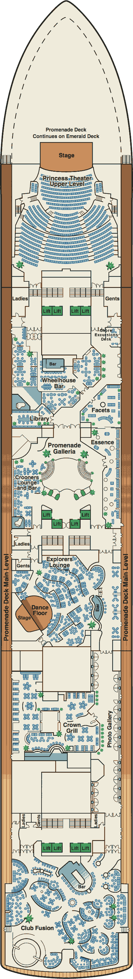 Crown Princess Deck Plans